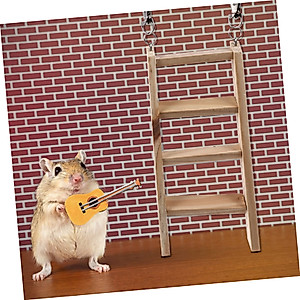 FRCOLOR 2pcs Pet Teething Products Small Animals Ladder Bird Hamster Cage Toys Rat Hideout Toy Climbing Toys Small Animal Toys Guinea Pig Chewing Rat Bridge Wooden Teething Supplies