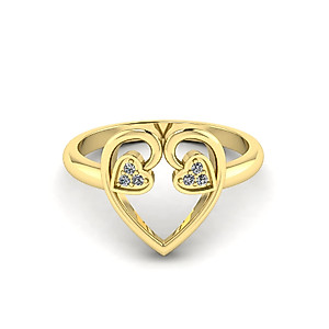 LMDPRAJAPATIS Heart Shaped Cubic Zircon Style Wedding Enagement Anniversary Ring For Women