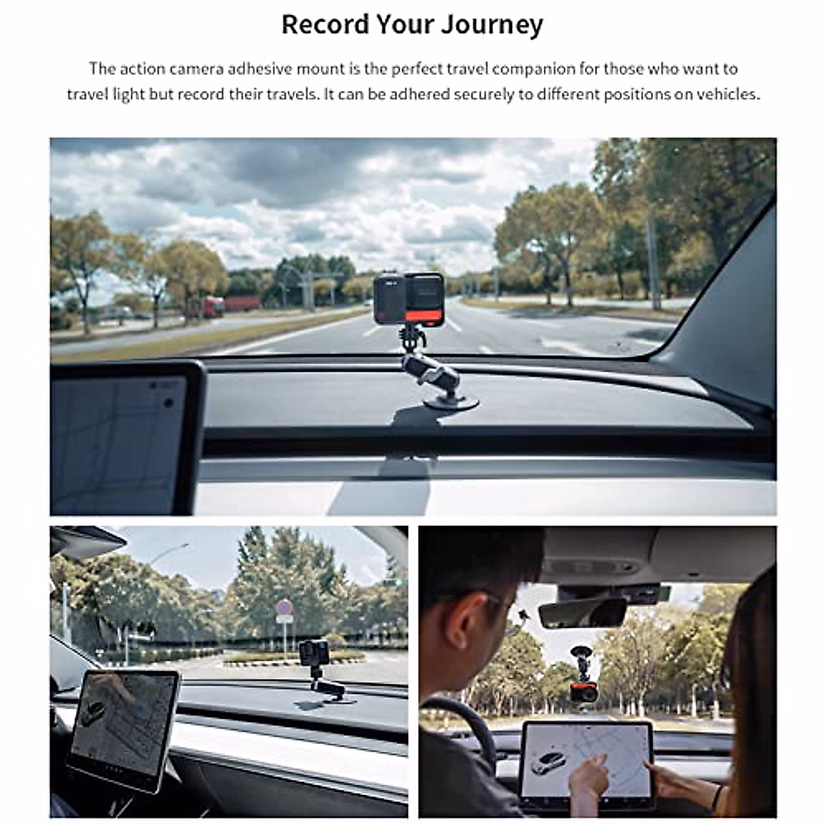 ANXPTIME Quick Release Magnetic Mount 360° Rotation Car Cell Phone Holder Stand for 360 Sports Camera Accessory Action Camera Magnetic Mount