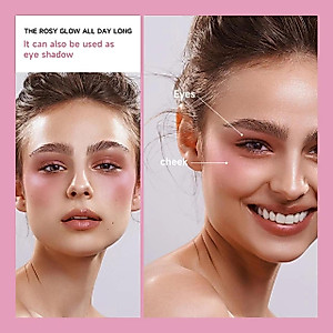 NewBang Moisturizing Blush Rouge Color Changing Liquid Blush Oil for Cheek and Lips Tint Rubor Lip Gloss Multi Use Transparent Magic Ph Blusher Clear Blusher Gel Waterproof Glossy Shiny Finish Makeup