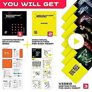 Geeek Club Robot Building Kit for Kids and Adults - Smart Nano Bots STEM Robotics Kits with Tools - Educational DIY Build Your Own Robot Set - Circuit Board Engineering Robotic Kid Science Toys