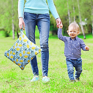 HSY Tech 2 Pcs Cloth Diaper Wet Dry Bags Waterproof Reusable Travel Beach 001 Wet Bag002