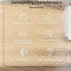 Loluka Wireless Ear Clip Earbuds with Ear Hook Earphone True Wireless Stereo HiFi Music Waterproof Over Ear Fast Charging,5.2 True Wireless Earbuds Bluetooth Earphones White