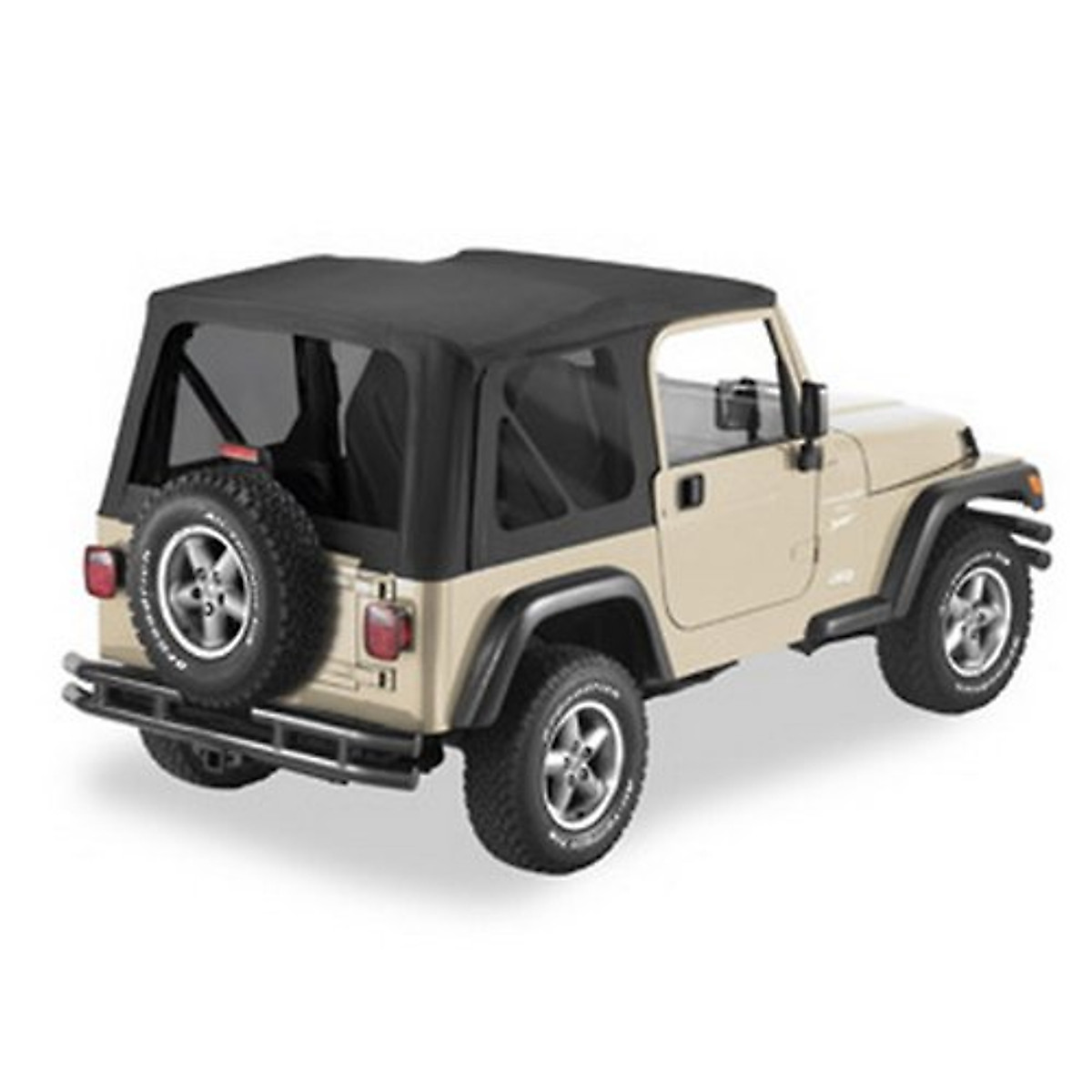 Pavement Ends by Bestop 51148-35 Black Diamond Replay Replacement Soft Top Tinted Windows; No door skins included for 1997-2006 Jeep Wrangler