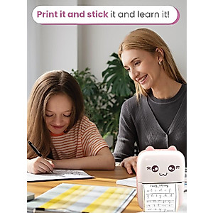 InspireNova Mini Pocket Printer-Sticker Printer-Inkless Printer-10 Rolls Paper-Fun-Gift for Kids-Portable Thermal Printer-Pictures-Receipts-Notes-Lists-Label-Used in Home Office- Android or iOS APP