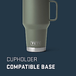 YETI Rambler 30 oz Travel Mug, Stainless Steel, Vacuum Insulated with Stronghold Lid, Camp Green