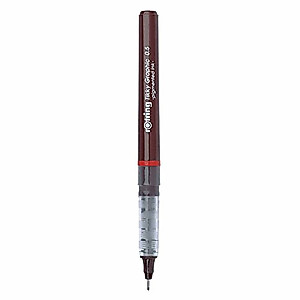 Rotring Tikky Graphic Fineliner Pens, 0.7mm & 0.5mm & 0.3mm, Black Ink, 3 Count