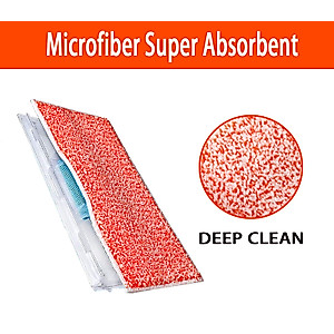 KVLZ Reusable Vacmop Replacement Pads Refills Compatible with Shark Vacmop VM252 VM250 VM200 VC205 VM190 Vacuum Mop Pad Refills (8 PCS)