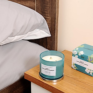 Sage Lemongrass Garden Scented Candle | Refreshing Lemongrass Candle for House Cleansing | Natural 3 Wick Soy Candle 15.8 oz | Aromatherapy Relaxing Candle for Women & Men | Clean Burn Scented Candle