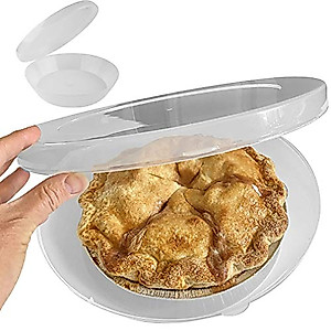 2 Pack - Evelots Pie Keeper-Carry-Stay Fresh-Hinged Lid-Cookie,Donut-Fridge/Freezer