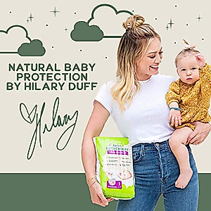 Happy Little Camper Ultra-Absorbent Hypoallergenic Natural Disposable Baby Diapers, Chlorine-Free Protection for Sensitive Skin, Crawler, Size 3, 92 Count
