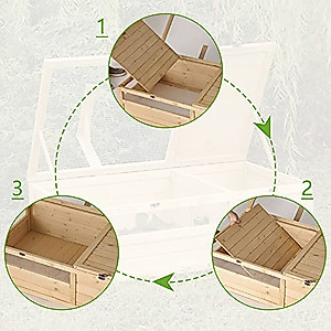 GIODIR Wooden Tortoise House Large Tortoise, Indoor Tortoises Enclosure ...