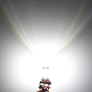 Alla Lighting Super Bright H8 H11 LED Fog Lights Bulbs or DRL, 6000K Xenon White H16 H11LL H8LL H1155 Replacement, 2800 Lumens 5730 33-SMD 12V for Cars, Trucks, SUVs, Vans