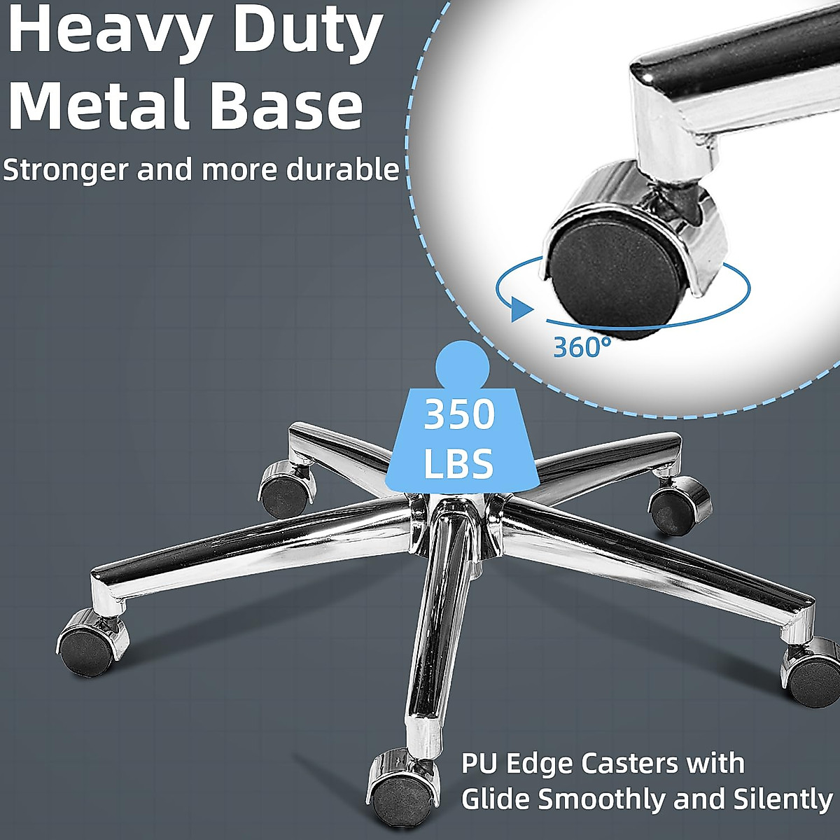 Mimager Mesh Seat Office Chair, Ergonomic Office Chair with Lumbar Support, Mesh Desk Chair 120°Tilt Function, Computer Desk Chairs with Wheels Armrests for Home Office, Conference Room, Black