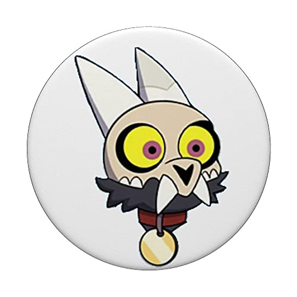 Adorable tiny demon with skull mask and horns PopSockets Standard PopGrip