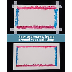 Artist Tape for Drafting Art, Neeho 3 Pack Acid-Free White Masking Tape for Watercolor Painting Canvas Framing, 0.6inch Wide 540FT Long Total