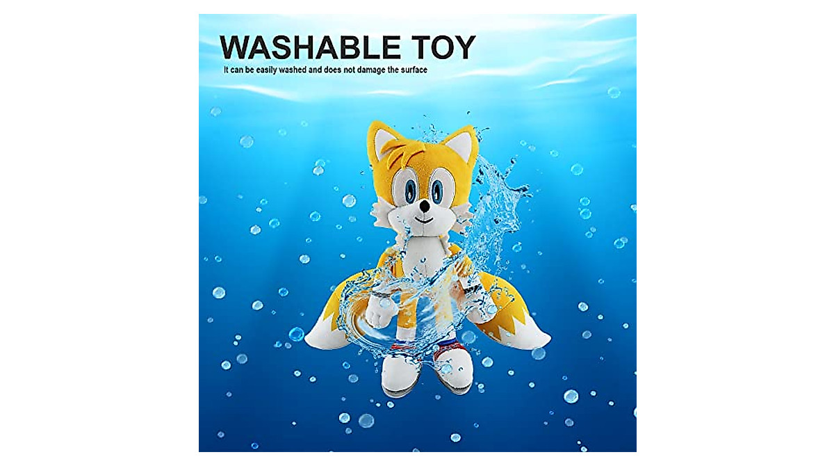 Adenzai 12-Inch Yellow Sonic Plush Action Figure Toy
