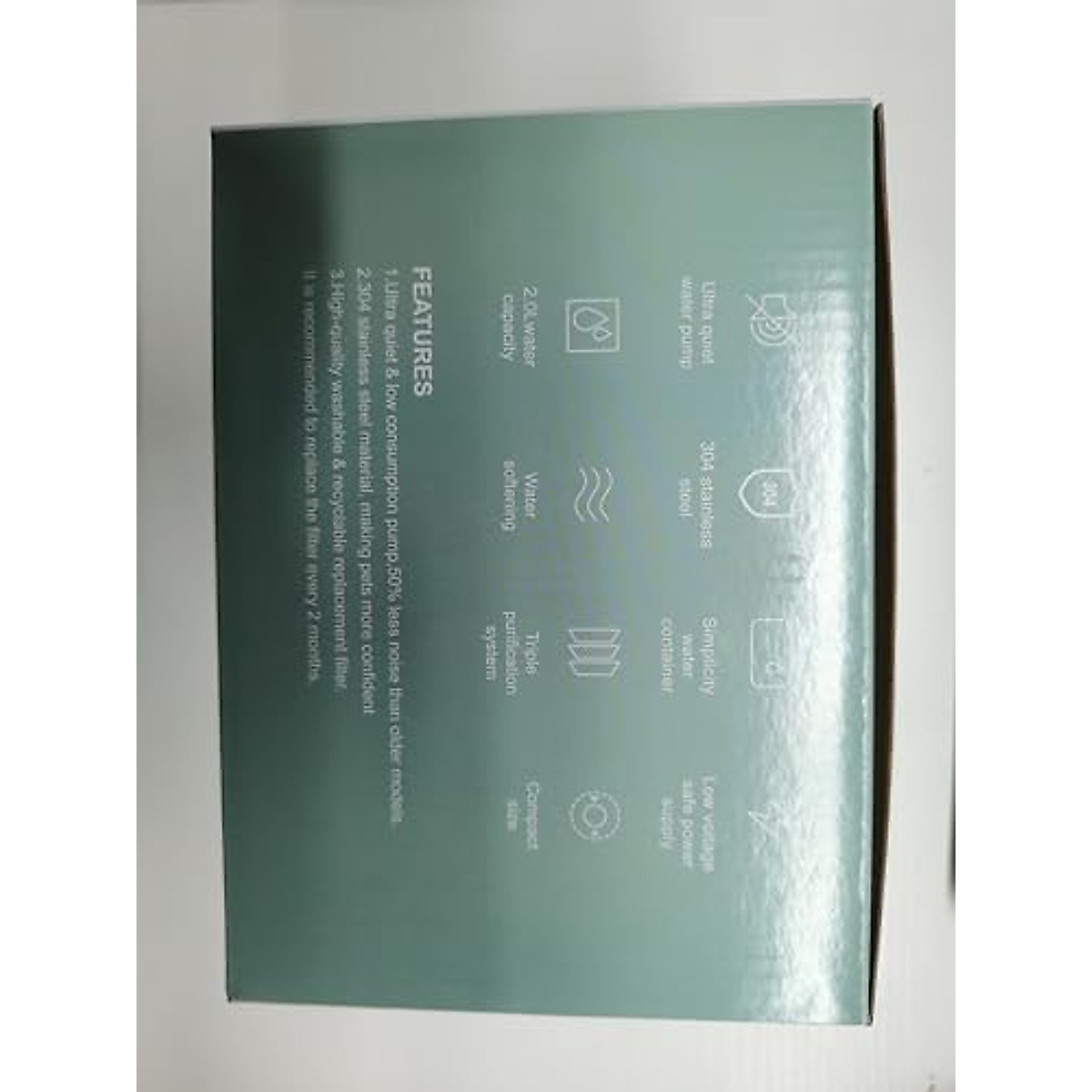 Heroange Cat Water Fountain Stainless Steel, 68oz/2L Ultra Quiet Pet Water Fountain for Cats Inside, Automatic Pet Drinking Fountain with Filters, Dog Water Dispenser Bowl Dishwasher Safe