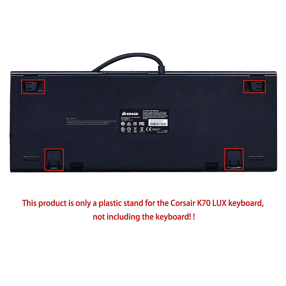 HUYUN Plastic Stand Foot Leg Replacement for Corsair K70 Mechanical Keyboard