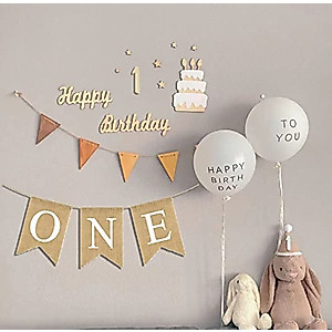 1st BaBy Birthday Banner First Birthday Decorations Burlap Banner for Boy or Girl Highchair Banner BaBy Birthday Party Decorations