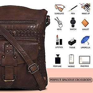 Real Leather Crossbody Purses for Women -Medium Size Flap Pocket Adjustable Strap, Soft Leather Women's Shoulder Handbags
