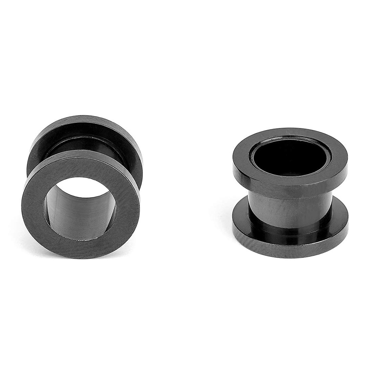 CABBE 18 pcs Ear Tunnels Kit 14G-00G Stainless Steel Screw Fit 9 Sizes Gauges Plugs Set Stretcher Expander Body Piercing Jewelry, Black