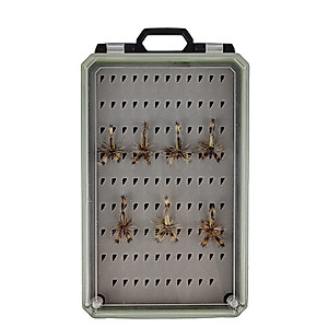 Fly Box Magnet Waterproof Fly Fishing Box Smart Pocket Size Fishing Storage Fishing Tackle Case(M)