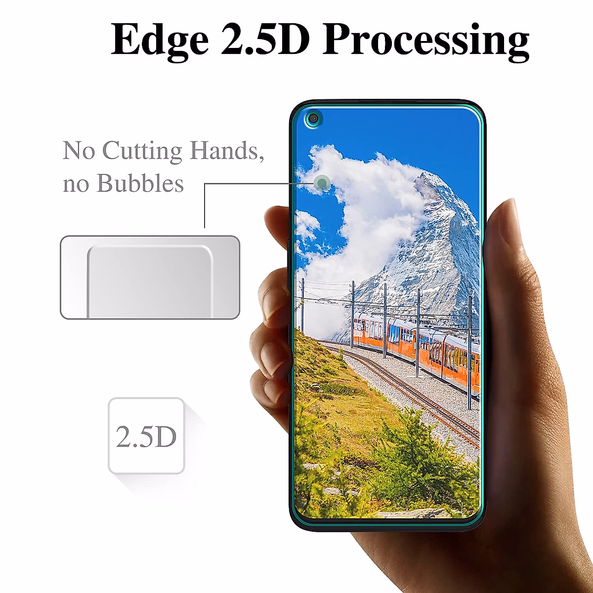 Pokolan [3 Pack Screen Protector For OnePlus Nord N10 5G Tempered Glass, HD Clear, 9H Hardness, Anti-Scratch, Bubble-Free, Easy to Install, Case Friendly