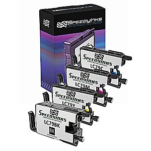 Speedy Inks Compatible Ink Cartridge Replacement for Brother LC-79 / LC79 Extra High Yield (1 Black, 1 Cyan, 1 Magenta, 1 Yellow, 4-Pack)