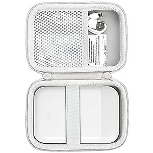 khanka Hard Travel Case Compatible with Liene 2x3” Photo Printer- Mini Instant Portable Photo Printer,Case Only (White)