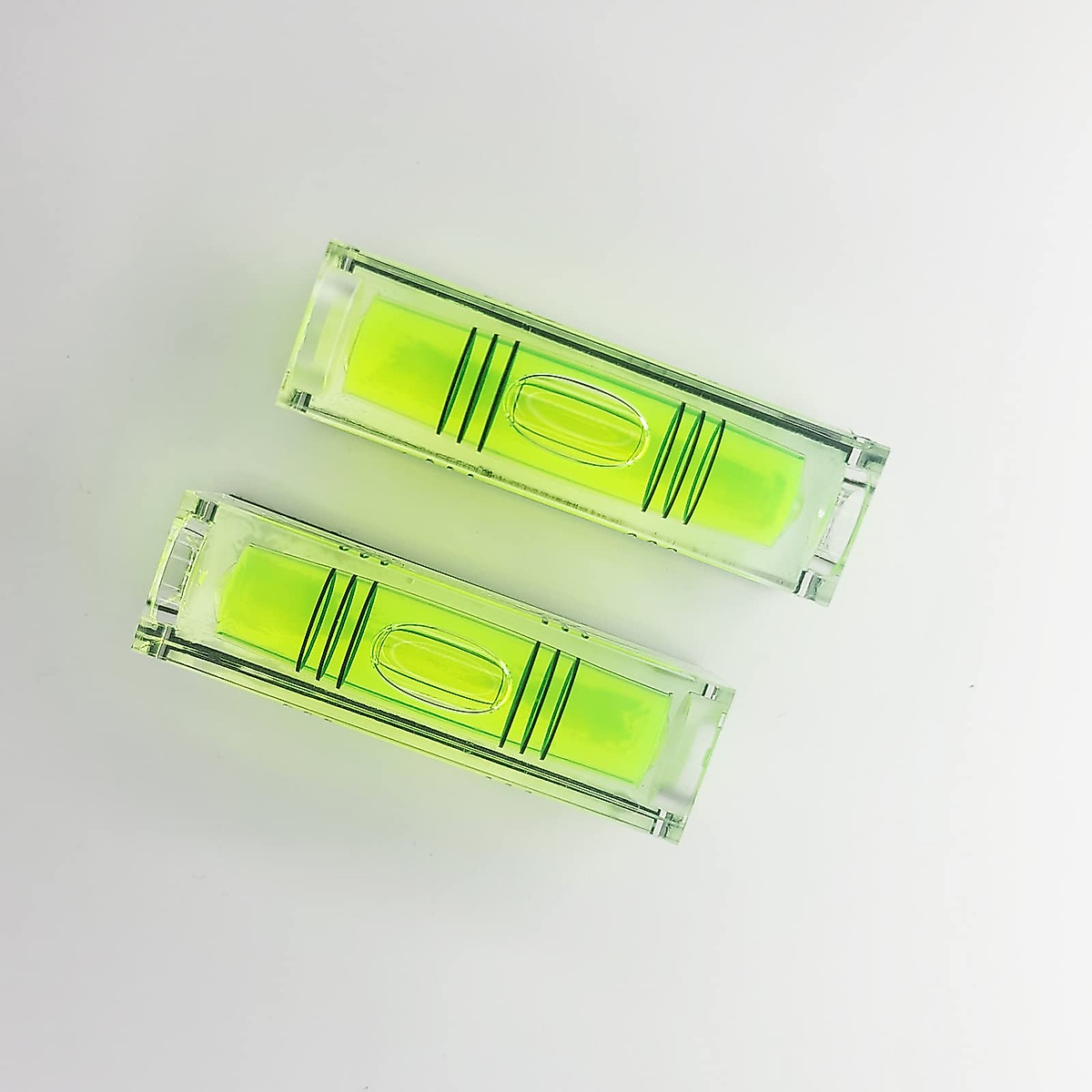 Magnetic Mini Small Bubble Level Tool Scope Square Pocket Long Stick On High Precision Horizontal (2pcs 2inch 52mmx20mmx15mm)