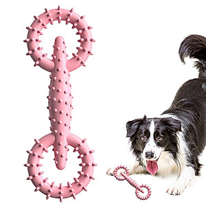Generic Puppy Tug of War Toy - Engaging Rubber Pull, Chew Toy for Dogs | Pet Tug Ring Toys, Dentals Dog Toys, Resilient Dog Toys, Pup Training Gear, Pet Teething Toys for Pups, Assorted Color, Pink