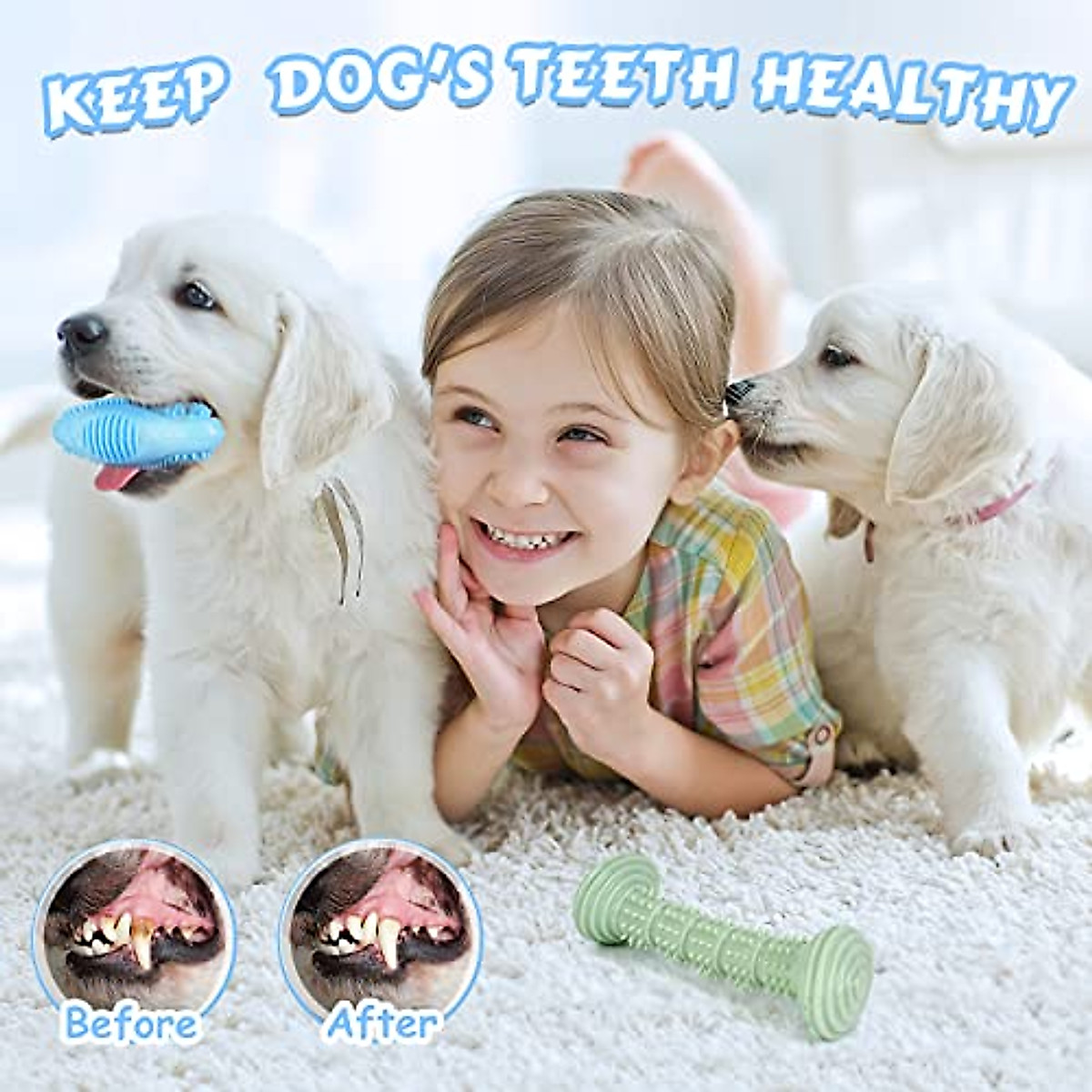 UZAKMI Puppy Toy for Teething Soft & Durable 6-Pack Dog Chew Squeaky Toys for Small and Medium Dogs Suitable for 2-8 Months Puppies’ Teething Small Dog Teeth Cleaning and Oral Health Protection