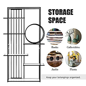 MengK 6-Tier Open Bookshelf with Metal Frame | Large White Bookcase for Home Office Storage
