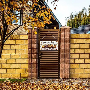 Geetery Football and Fall Y'all Wood Sign Hanging Farmhouse Wall Decor Fall Football Wall Decor Rustic Wooden Autumn Porch Sign for Front Door Home Living Room Garden Harvest Thanksgiving (Lovely)