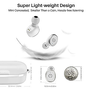 TOZO T10 (Classic Edition) Bluetooth 5.3 Wireless Earbuds with Wireless Charging Case IPX8 Waterproof Stereo Headphones in Ear Built in Mic Headset Premium Sound with Deep Bass for Sport White