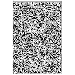 Sizzix 3-D Textured Impressions Embossing Folder Lacey by Kath Breen, 665324, Multicolor