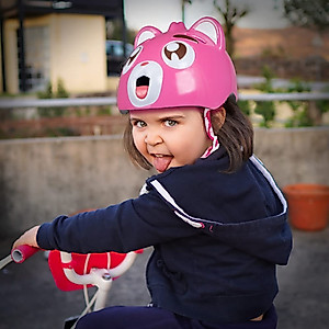 HOCALISS 3D Cartoon Cute Animal Helmet for Kids Bike Helmet Multi-Sport Cycling Skateboard Scooter Skating Roller Blading Helmet Protective Gear with LED Rear Ligh