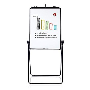 VIZ-PRO Eco Magnetic U-Stand Whiteboard/Flipchart Easel, Black