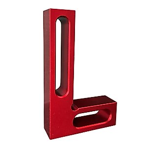 Lkonwee 90 Degree Mini Positioning Square, Small Pocket Right Angle Clamps Woodworking Carpenter Tool, Check Square on Carpenter Cutting Tools (Red)