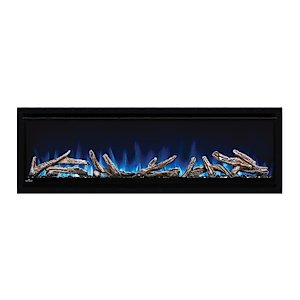 Napoleon Alluravision 60 - NEFL60CHD - Deep Depth Wall Hanging Electric Fireplace, 60-in, Black, Crystal & Log Ember Bed, 3 Flame Colours, Remote Included