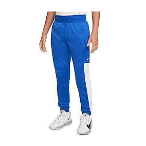 Nike Big Boys Therma-Fit Elite Basketball Pants (Game Royal/White, X-Large)