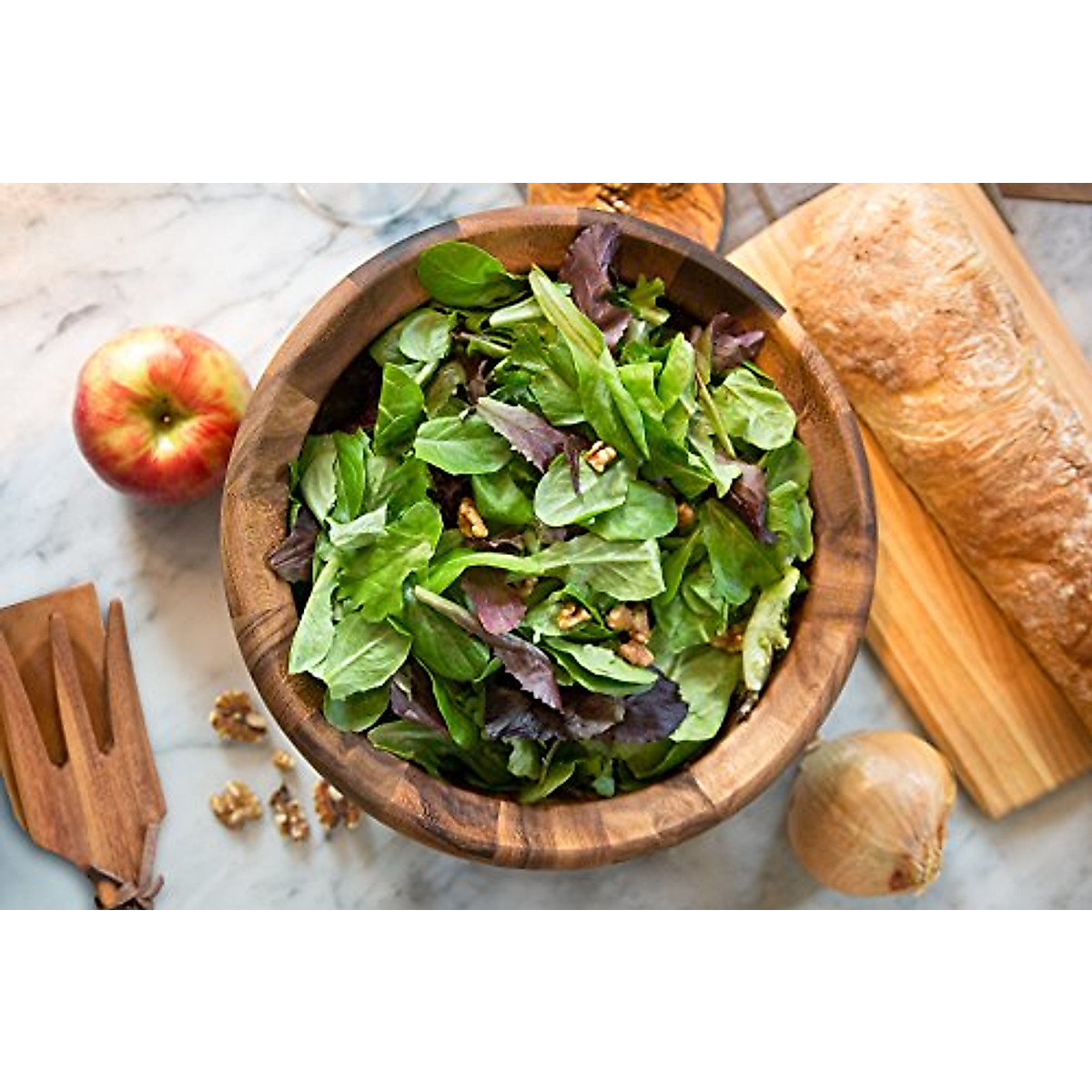 Ironwood Gourmet Salinas Extra Large Fruit and Salad Bowl, Acacia Wood