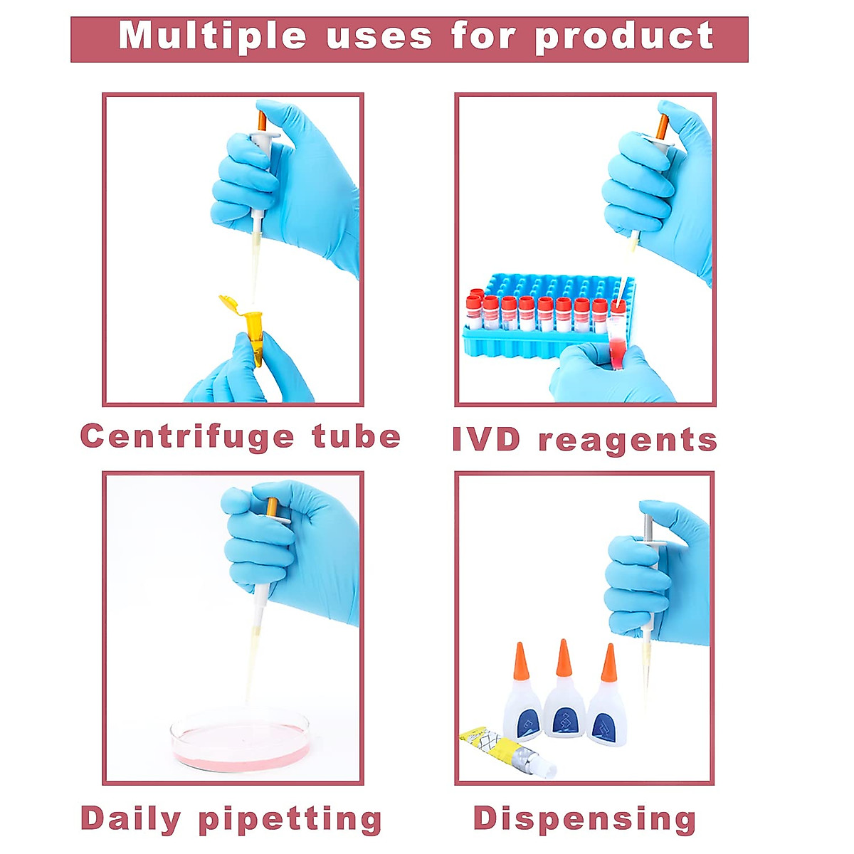 ONiLAB Mini Fixed Volume Pipette Manual Single Channel Pipettor, Laboratory Micro Pipette ，Micropipette Volume 200μl Gray