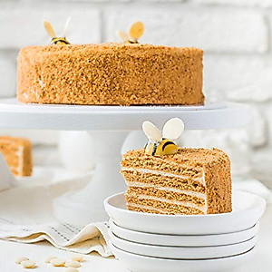 HIWARE 6 Inch Cake Pans Set of 4, Nonstick Round Cake Pans with 120 Pieces Parchment Paper, Dishwasher Safe