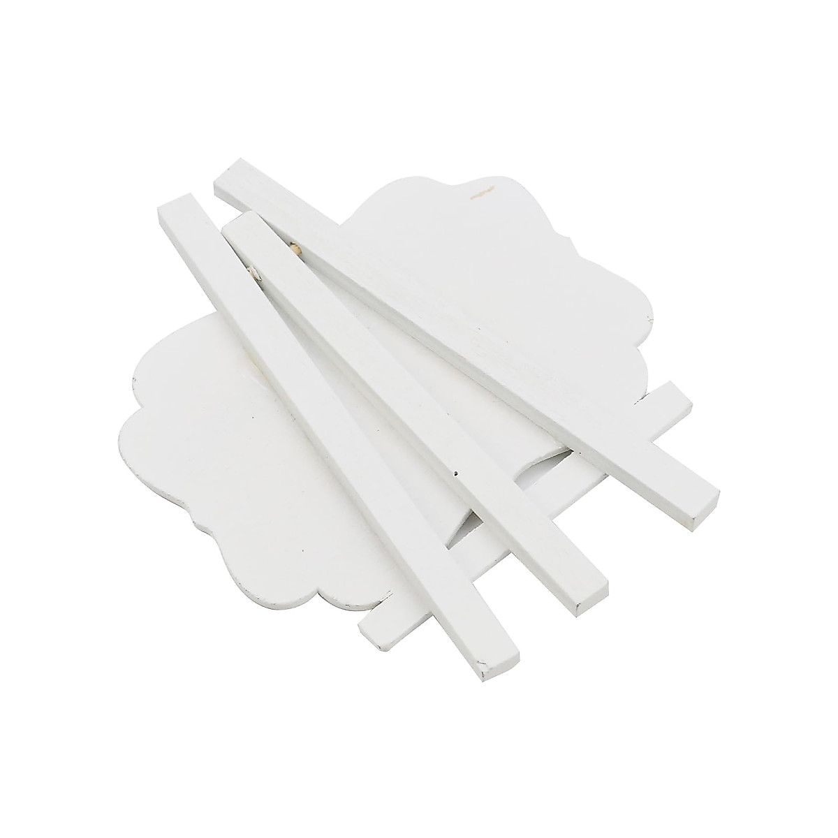 Mewutal 10PCS Mini Chalkboards Signs with Easel Stand Decorative Message Board Wedding Table Numbers Wooden White Frame Blackboard Signs for Party DIY Event Meeting