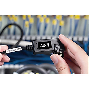 Aonomi Compatible Industrial Label Tapes Replacement for DYMO 1805435 Permanent Vinyl Label Tape for DYMO Rhino 4200, 5200, 5000, 6000 Industrial Label Maker, (White on Black, 1/2" x 18'),2-Pack