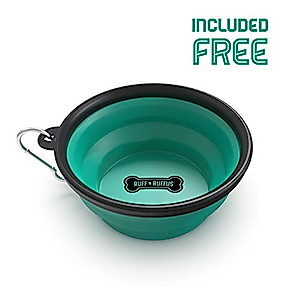 Ruff 'N Ruffus Portable Foldable Pet Playpen +Free Carrying Case + Free Travel Bowl (Medium (36x36x23 inches), Aqua (Blue))