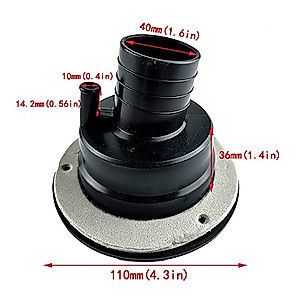 kuayi RV Fresh Water Locking Cap Spring and Seal Ring Design with Inlet Gravity Fresh Water Filling Hatch for Camping Trailer Gravity RV (Black)