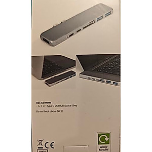 7-in-1 Dual Type-C Hub Multiport Card Reader Adapter HDMI for MacBook Pro
